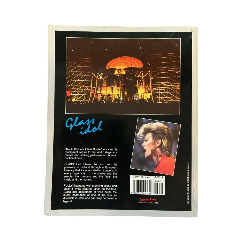 Omnibus Press | Accents | David Bowie Glass Idol 987 European Tour Book ...